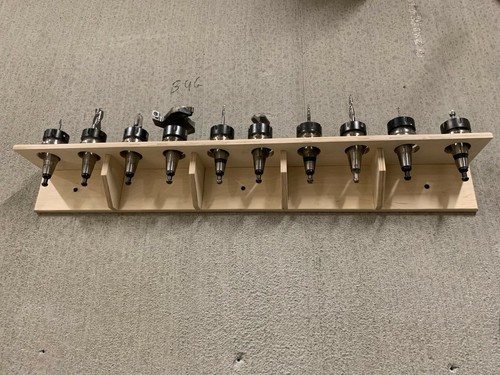 Collet Tool Holder 10-Slot Garage Storage Rack Wood Shelf Organizer | eBay