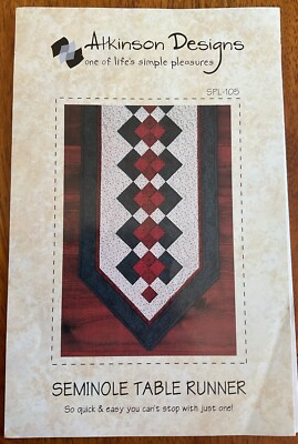 Atkinson Designs Table Runner Quilt Pattern #SPL-105 - Seminole Table ...