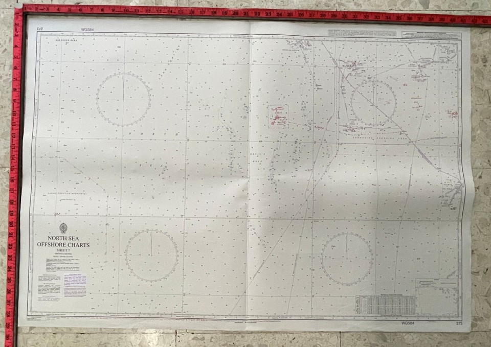 Admiralty 273 NORTH SEA OFFSHORE CHARTS SHEET 7 Marine Nautical Genius ...