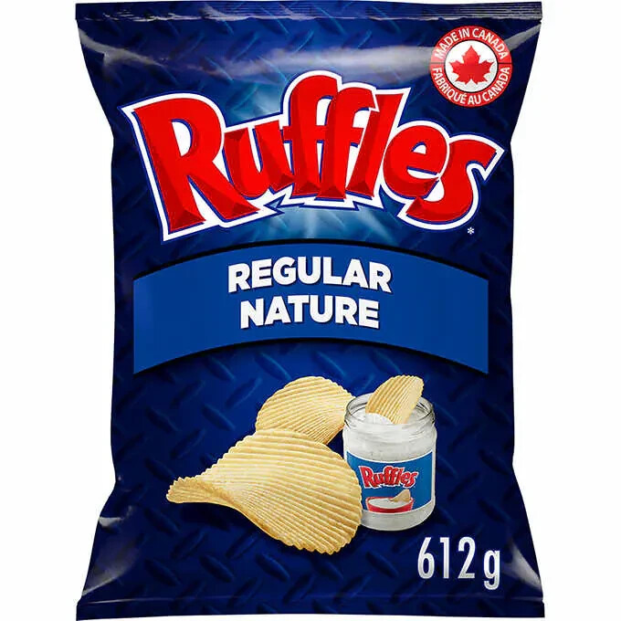 Ruffles Regular Chips, JUMBO Size, 3 x 612g / 64.77oz, Imported From ...