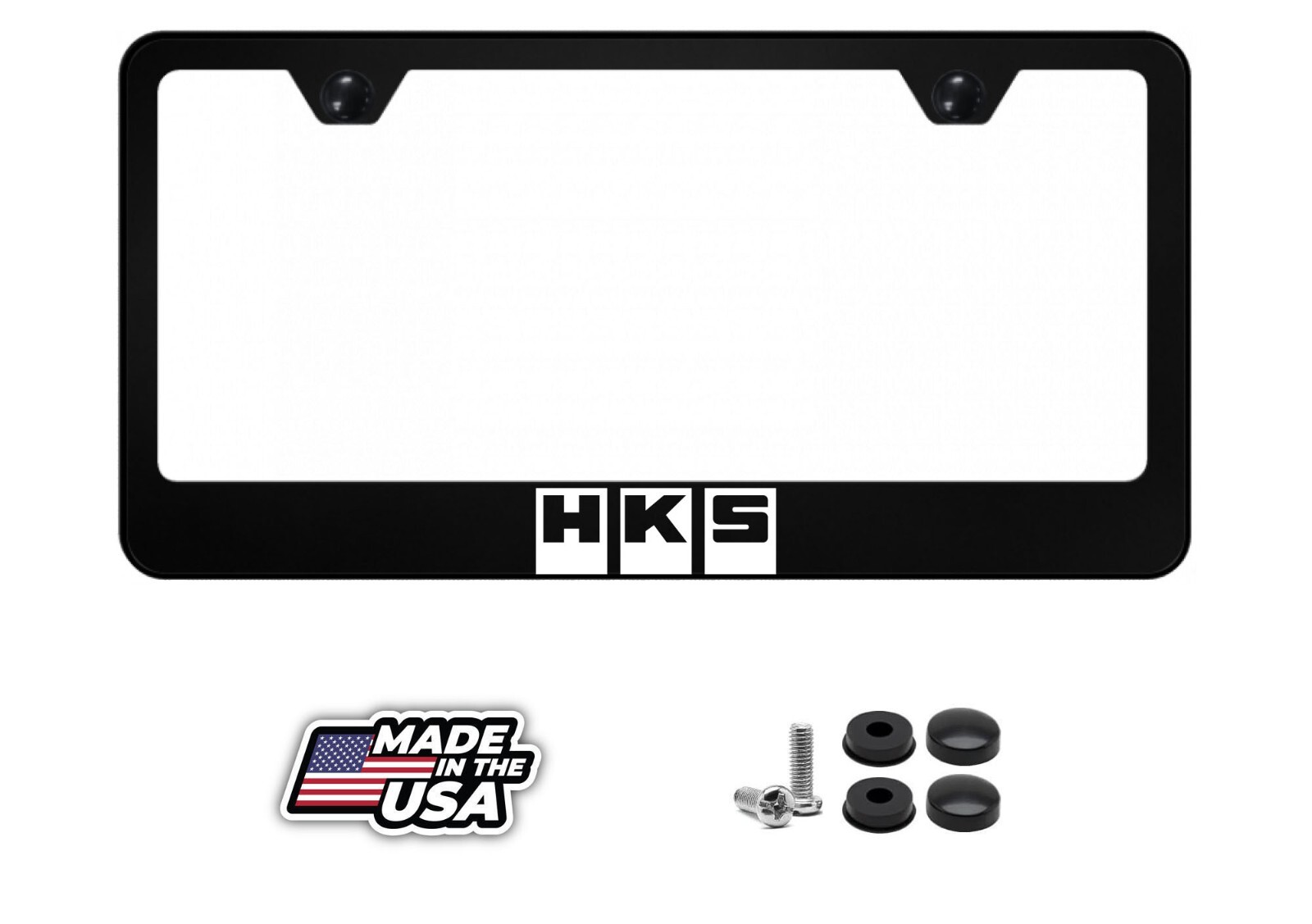 HKS Metal License Plate Frame | Street Racing Performance | Reflective ...
