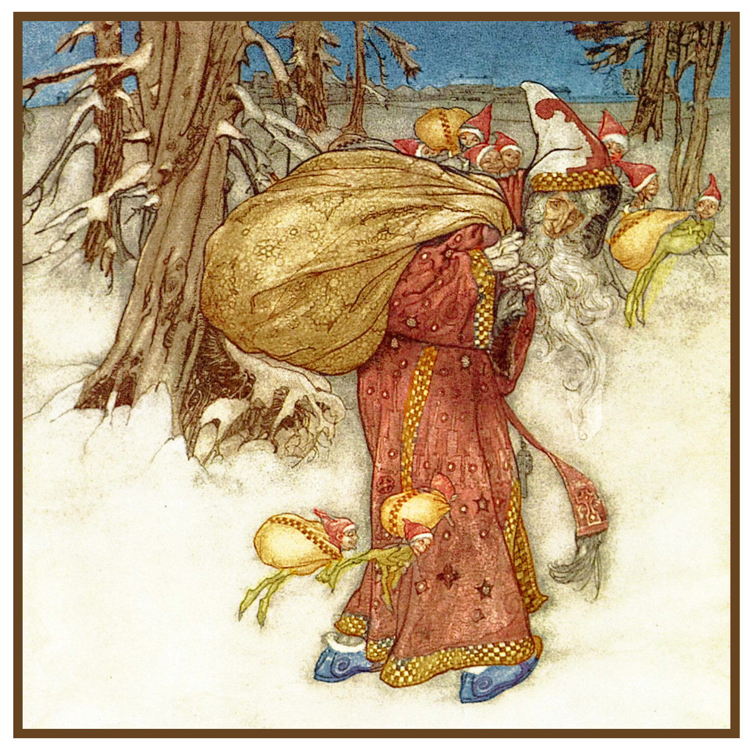 Arthur Rackham's Father Christmas Santa Claus 761 Counted Cross Stitch ...