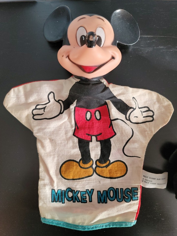 Vintage Mickey Mouse Hand Puppet, Clip On Toy, and String Puppet | eBay