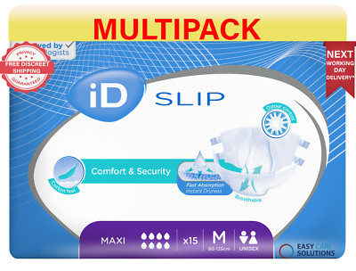 iD Expert Slip Maxi - Medium - Case - 6 Packs of 15 Incontinence Slips ...