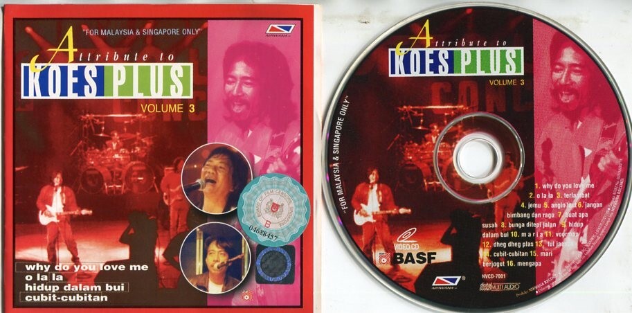 Indonesia Malay Pop Koes Plus Band Vol.3 Malaysia & Singapore Only VCD ...