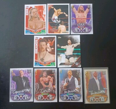 (9) Topps WWE Trading Cards - Edge x3, Sheamus x2, Shane McMahon x2 ...