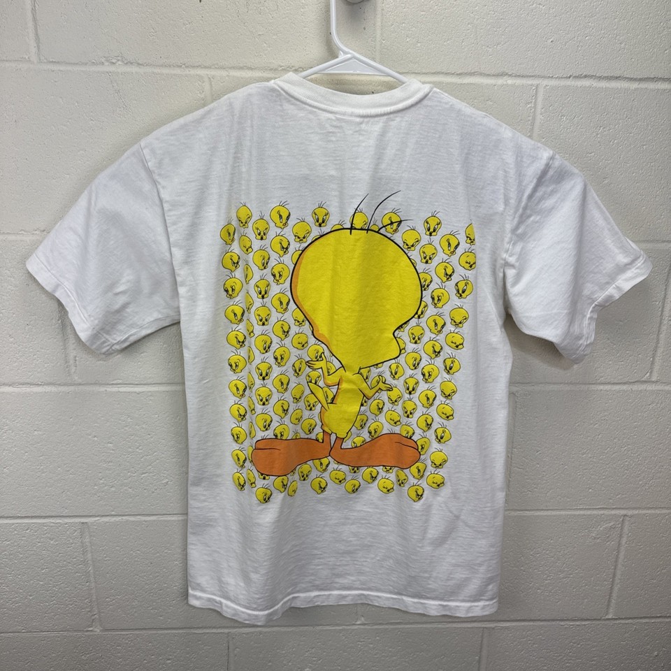 Vintage Tweety Bird Looney Toones T Shirt All Over Print Large AOP ...