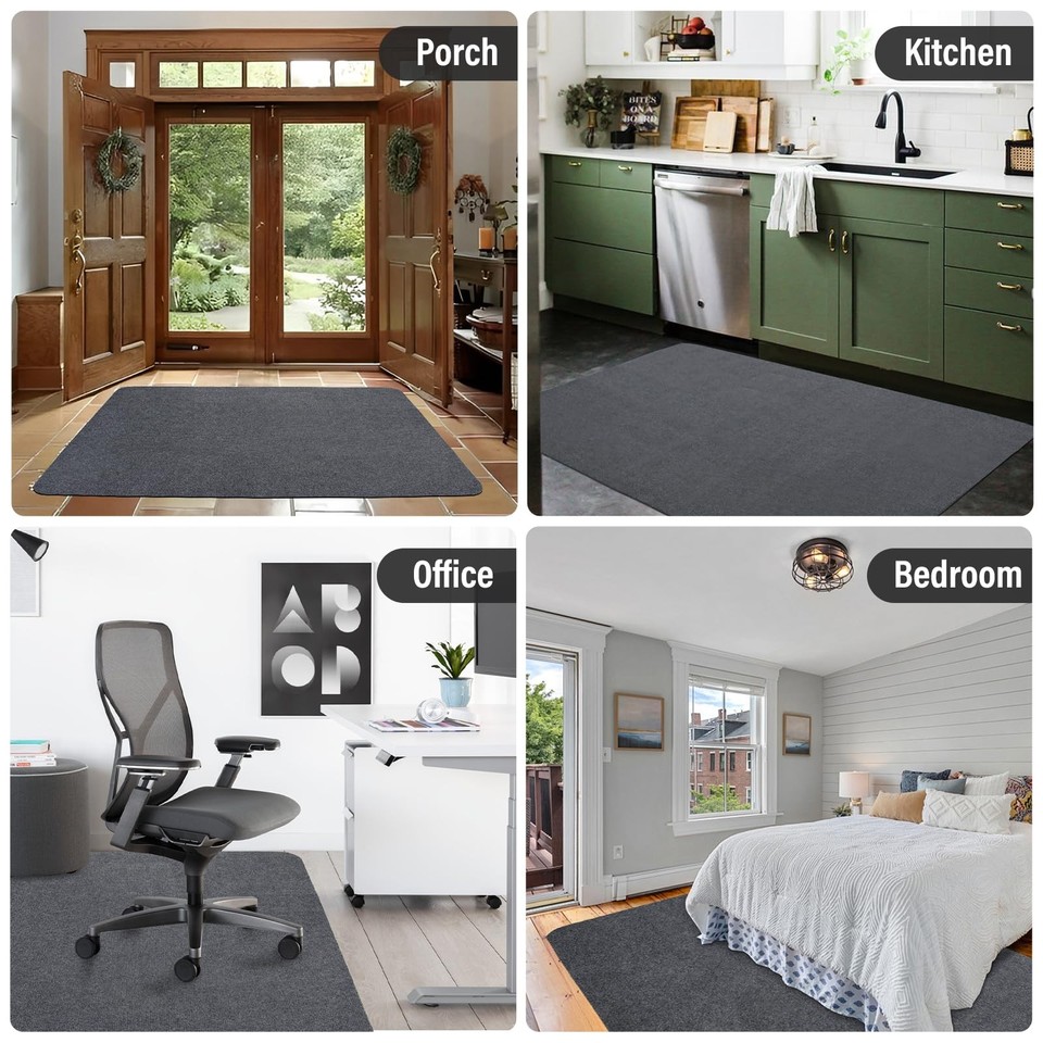 Office Chair mat for Hardwood Floor,55"x35" Anti-Slip Floor Protector ...