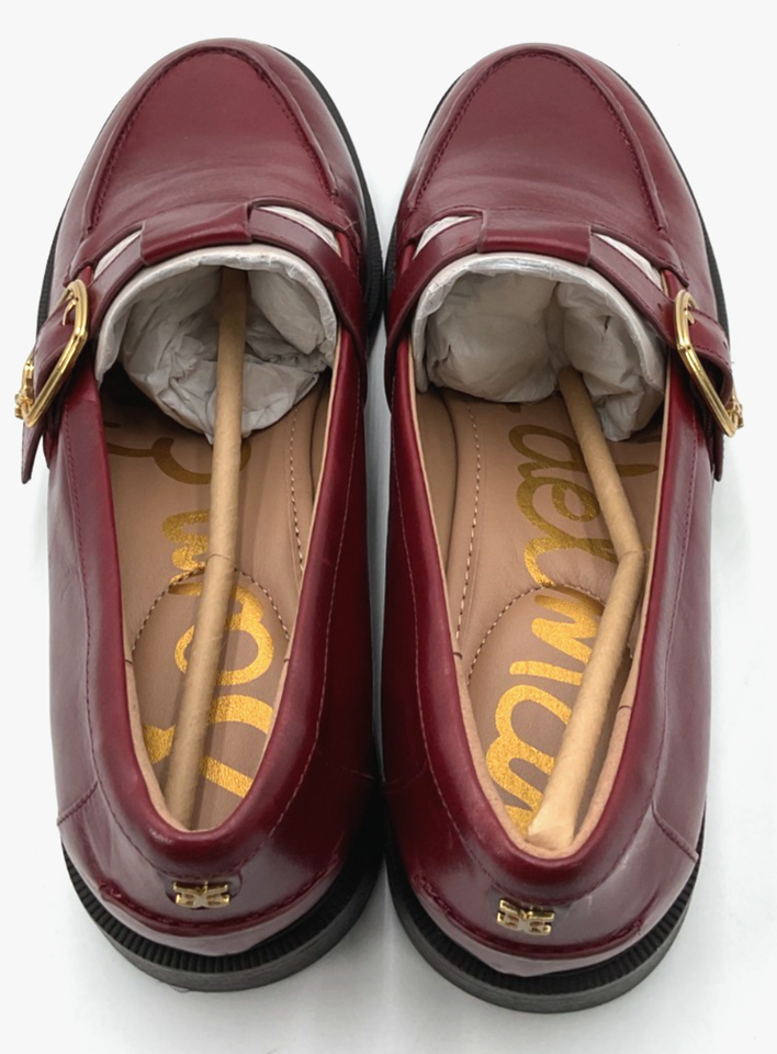 Sam Edelman Elaina T-strap Women's Size 10 French Burgundy Leather ...