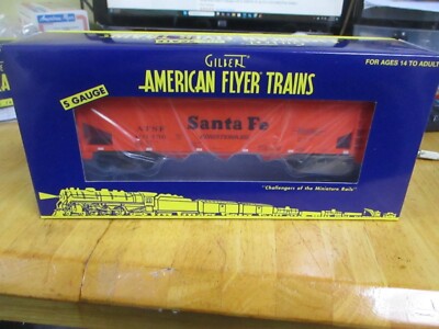 American Flyer 1919212 Santa Fe Orange 3 Bay Covered Hopper Car ...