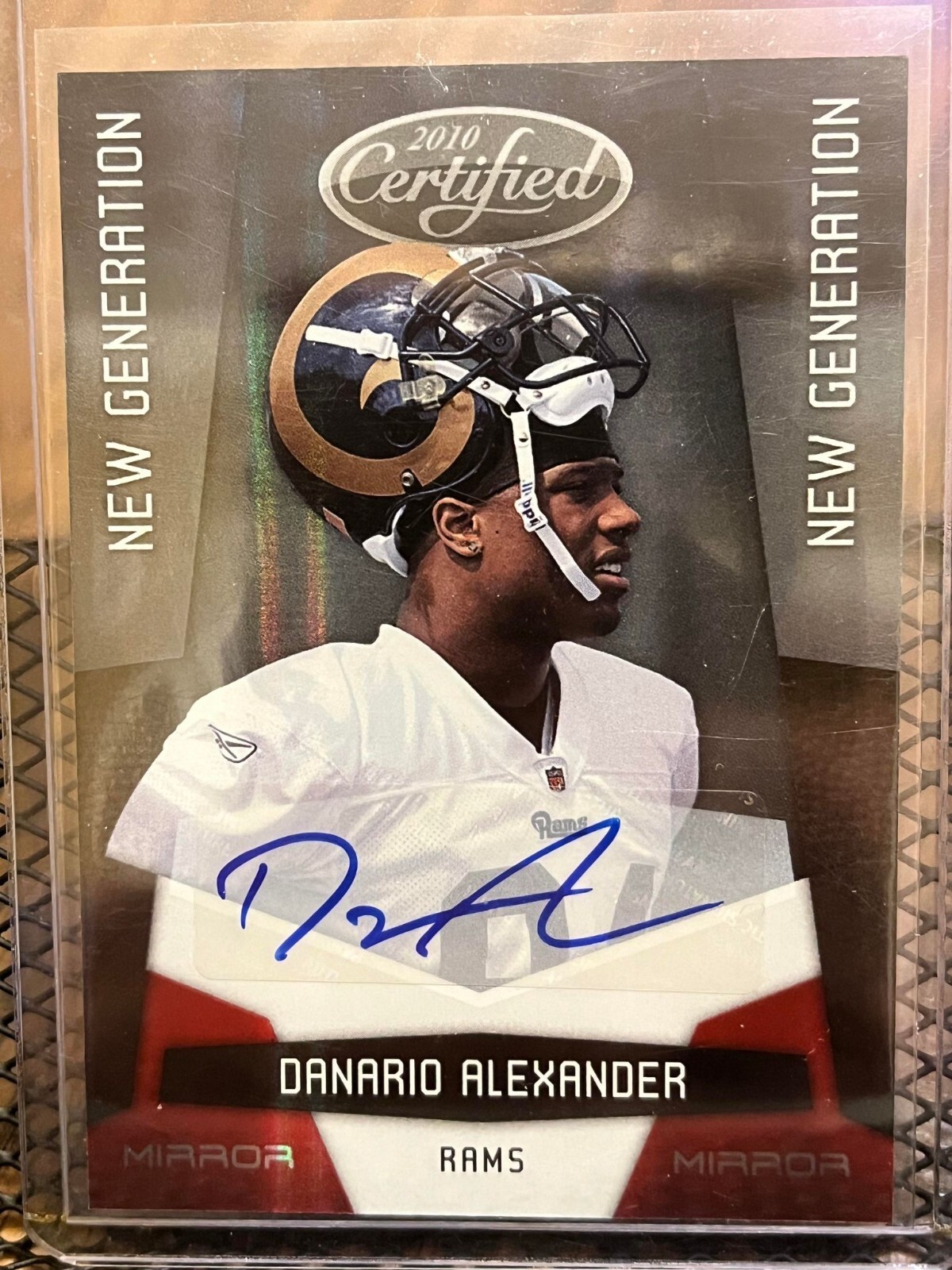 DANARIO ALEXANDER 2010 CERTIFIED NEW GENERATION RAMS ROOKIE AUTOGRAPH ...