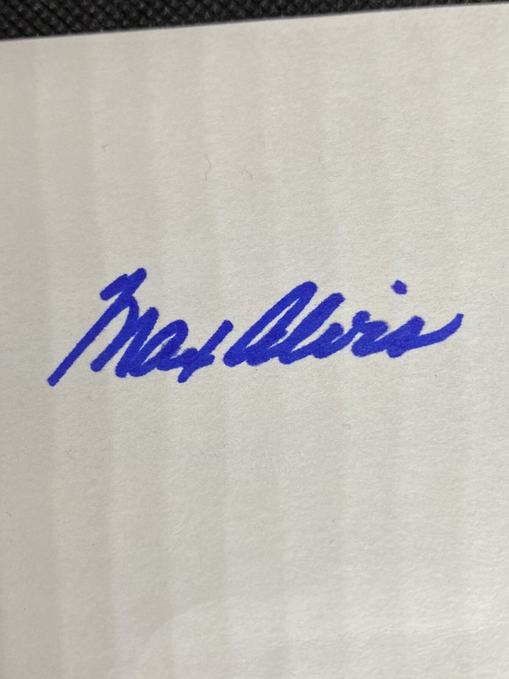 Max Alvis Signed 3x5 Index Card Cleveland Indians Milwaukee Brewers 2x ...