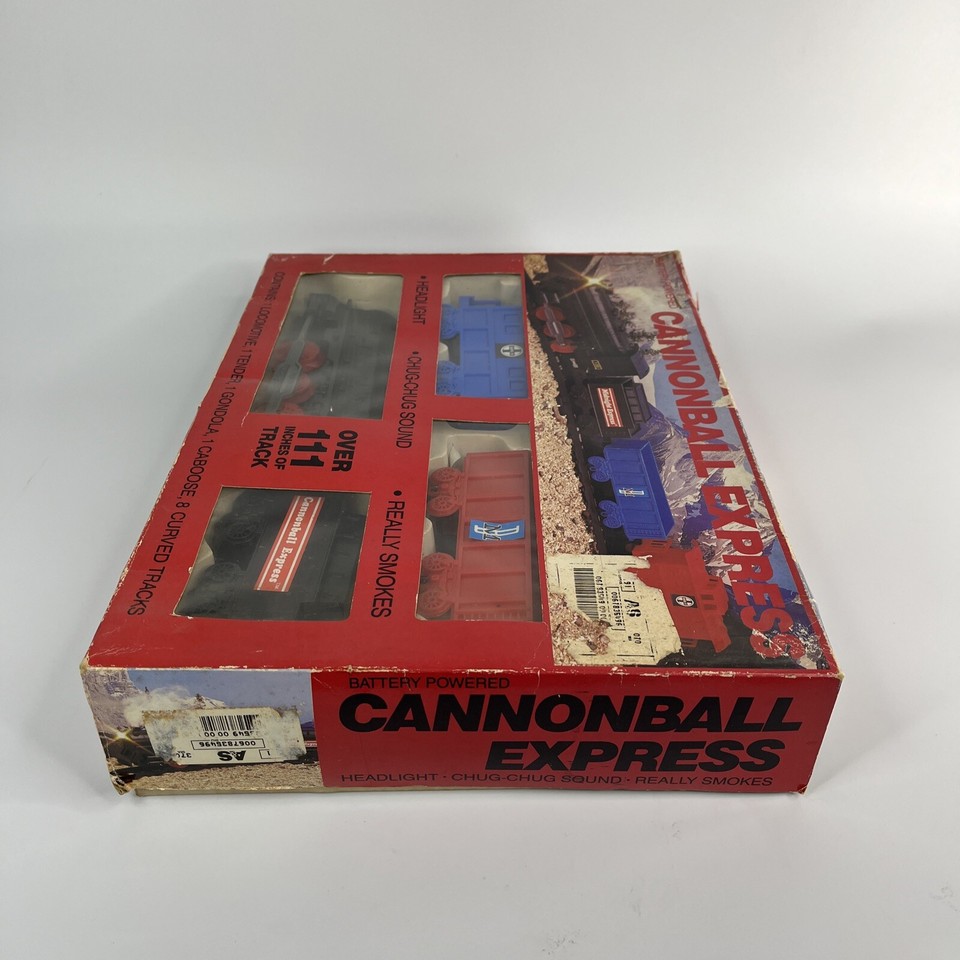 Vintage The Cannonball Express Train Set 4 Cars & Track Vintage Toy | eBay