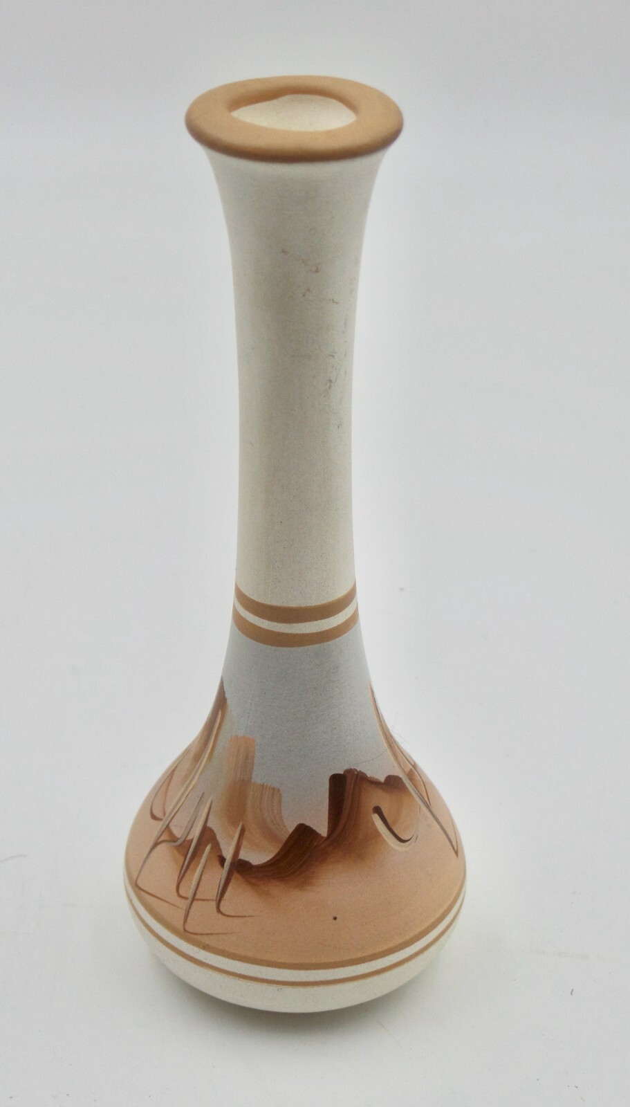 Vintage 6" New West Pottery Hand Painted Vase Desert Cactus 1971 Signed ...