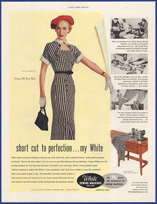 Vintage 1951 WHITE Sewing Machine Ephemera 1950's Print Ad | eBay