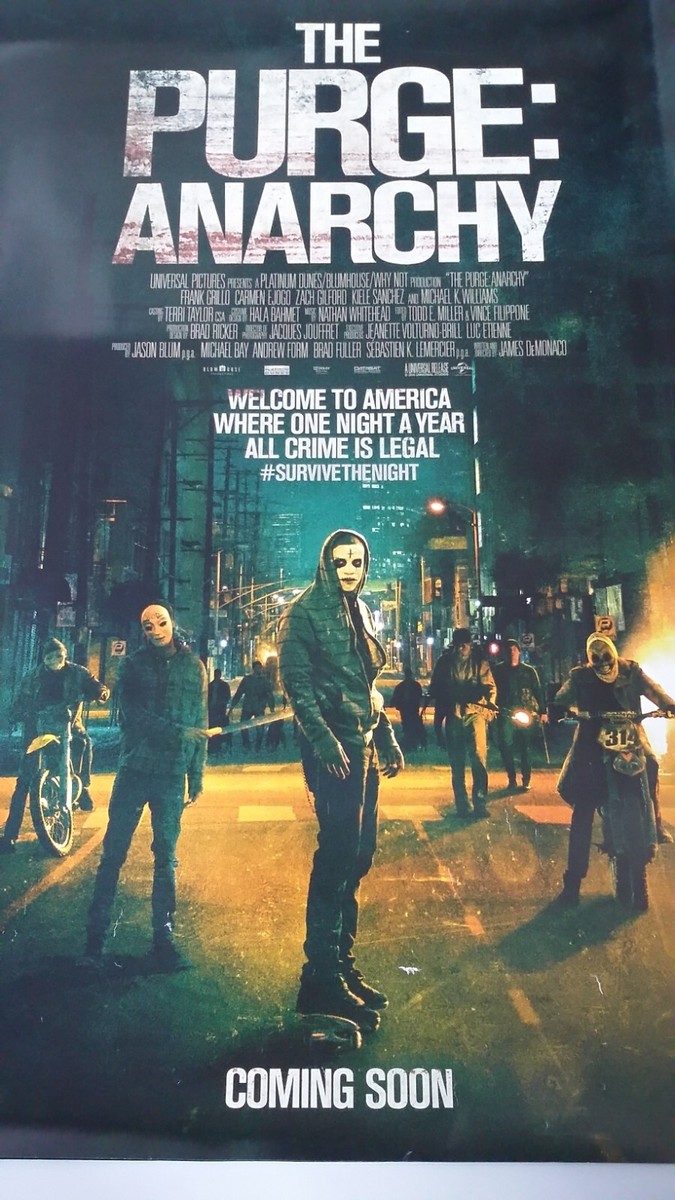 The Purge Anarchy Poster The Purge: Anarchy Movie Poster Print, Wall