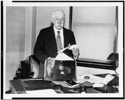 George W Wickersham crime commission ends work,papers,desk,Washington ...