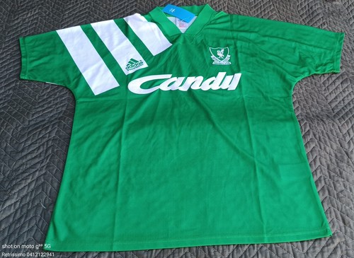 Liverpool 1991/92 Away Green White CANDY Jersey Shirt BNWT XL Retro ...