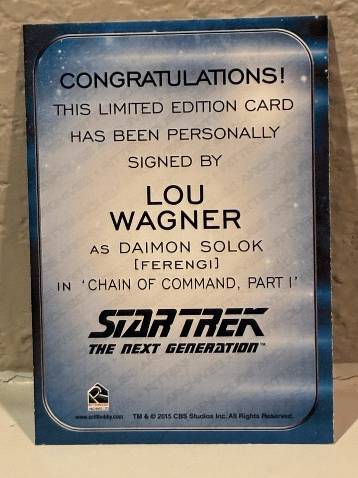 Rittenhouse Star Trek 50th Anniversary Aliens Lou Wagner as Daimon ...