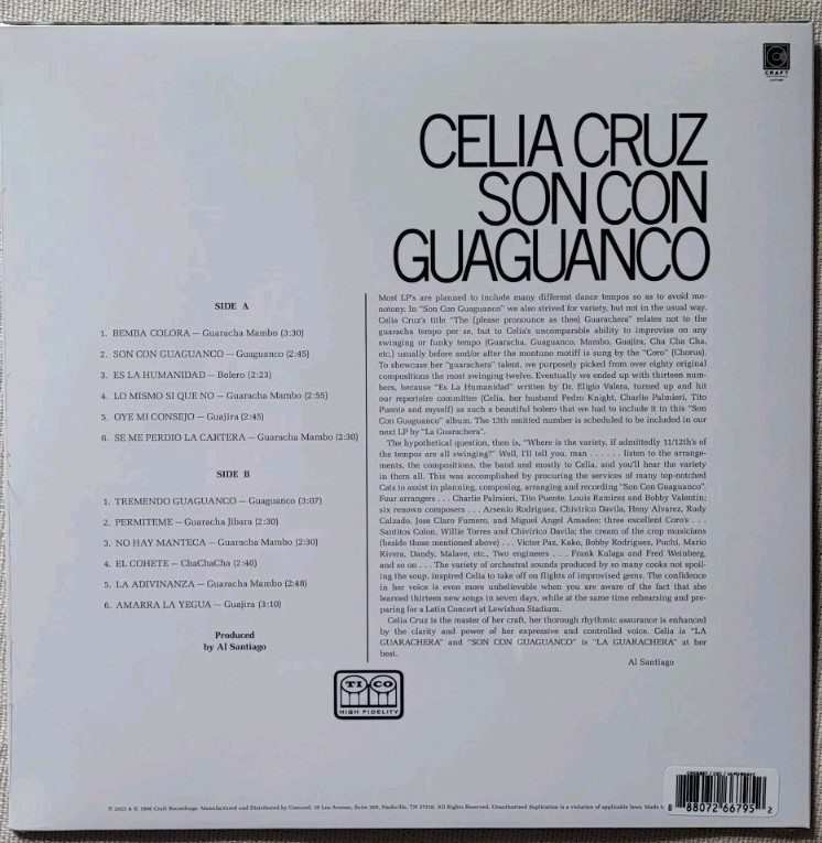 Celia Cruz - Son Con Guaguanco - 2025 Limited Colored Vinyl! | eBay