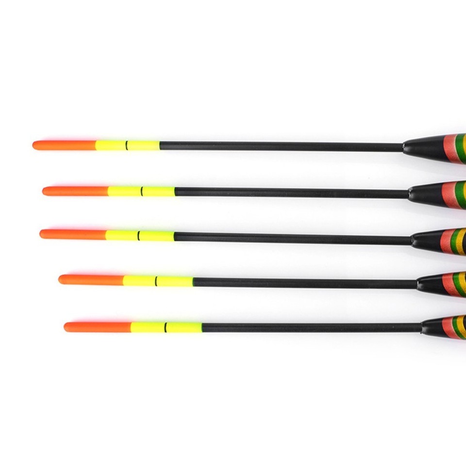 5pcs Vertical Wood Fishing Floats Set for Various Coarse Fishing Tubes ...