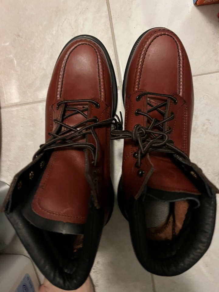 NEW RED WING BOOTS SUPERSOLE RED MOC TOE 202 BOOT MENS SIZE 10 DURABLE ...