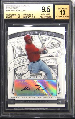 2009 BOWMAN STERLING PROSPECTS MIKE TROUT ROOKIE RC BGS 9.5 AUTO 10 | eBay