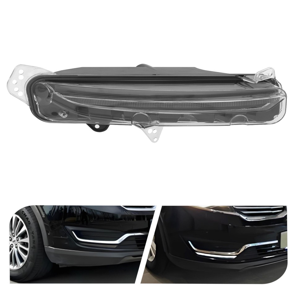For 2016-2017 Lincoln MKX Right LED Fog Light Clear Lens Black Housing ...
