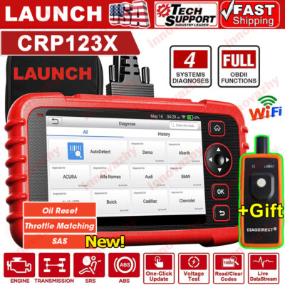 LAUNCH CRP123X Car OBD2 Scanner Code Reader Check Engine ABS SRS ...
