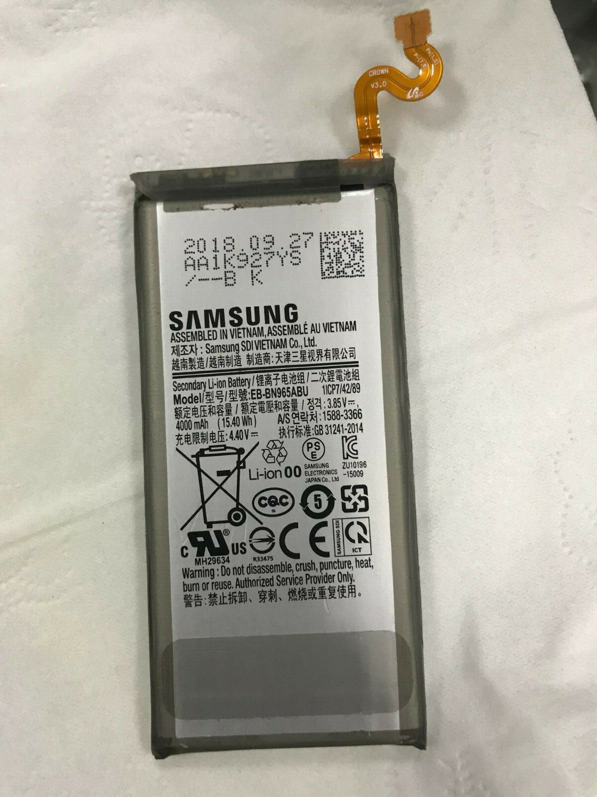 New For Samsung Galaxy Note 9 N960 Original Eb Bn965abu Battery 4000mah