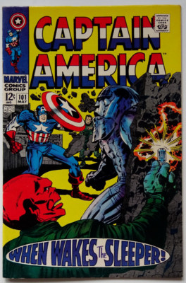 Comic Book- Captain America #101 Kirby/Shores & Lee Red Skull 1968 | eBay