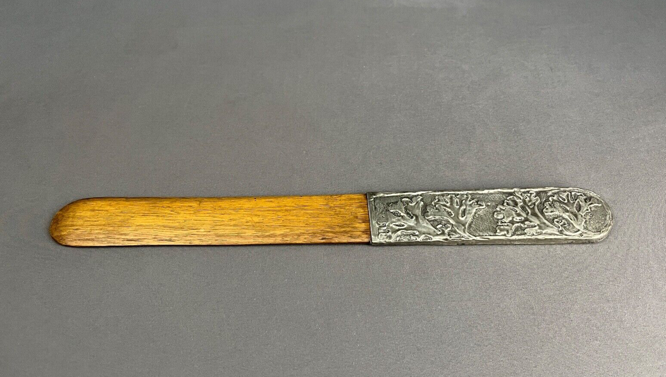 19th Century Wood Gingko Leaf Repousse 13 3/4" Page Turner; C. 1860 | eBay