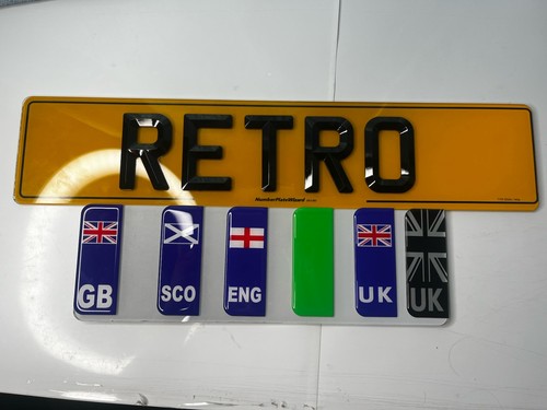 UK CAR NUMBER PLATES-VARIOUS STYLE-RETRO/3DGEL/2D/4D-FLAGS AND BADGES ...