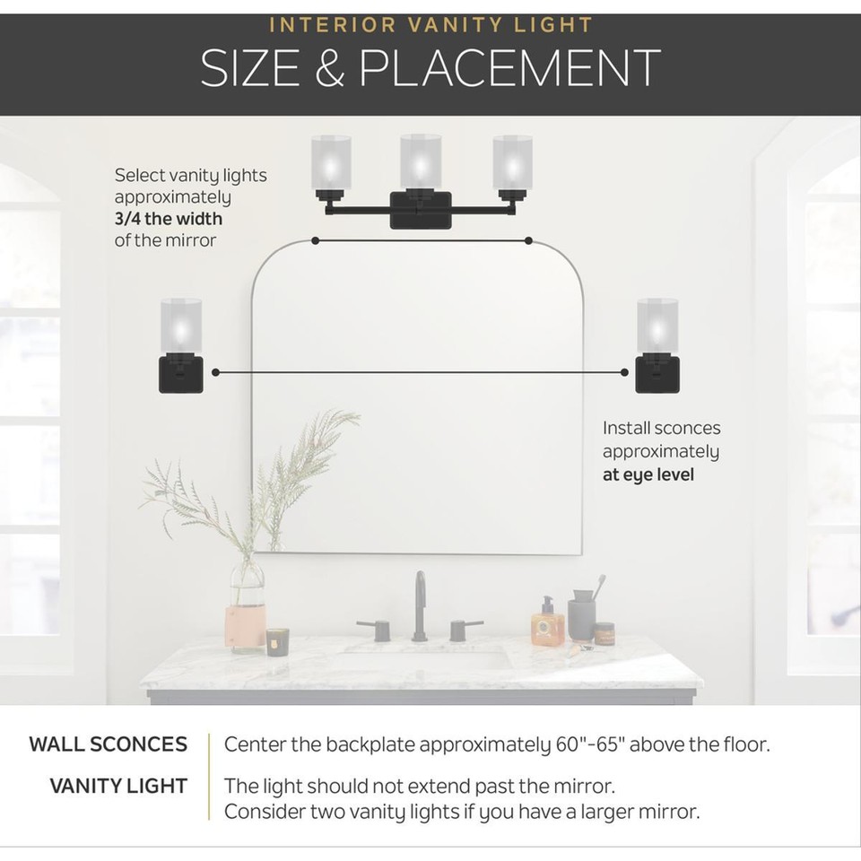 Kichler Lighting 45886BK Winslow Bathroom Vanity Light Black | eBay
