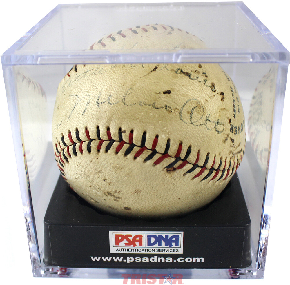 Mel Ott Autographed NL Baseball Inscribed Oct 28 1933 PSA - Rare Single ...
