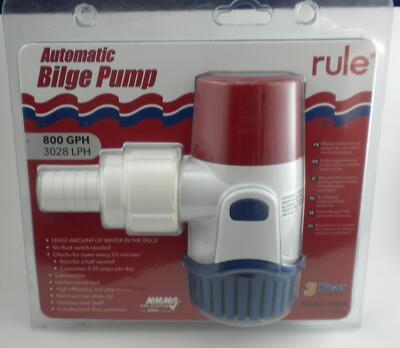 Rule 20SA 800 GPH Computer Bilge Pump 12V 3/4" Outlet | eBay