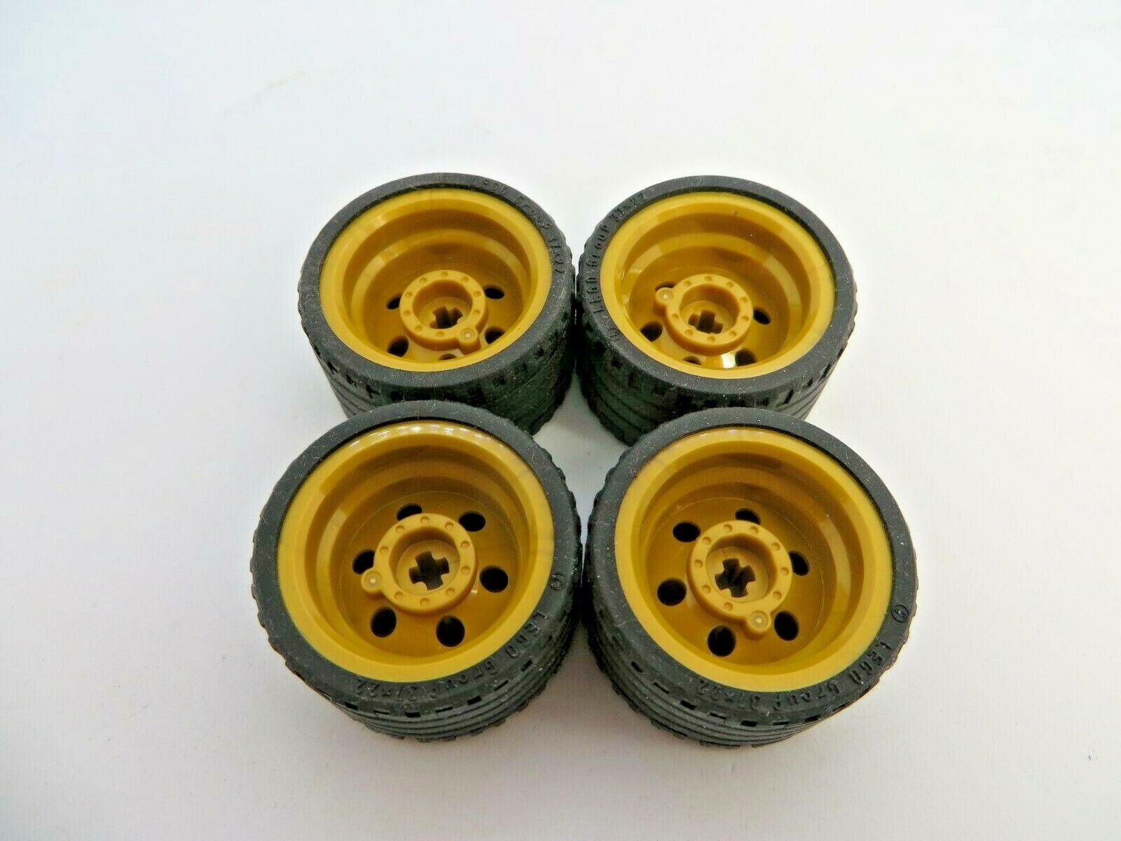 Lego 37x22 WHEEL LOT OF 4 Tires/Wheels 56145c03 (56145/55978) GOLD | eBay