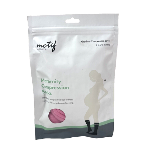 NEW Motif Maternity Compression Socks Sz XL 20-30 mmHg Knee High 1 Pr ...