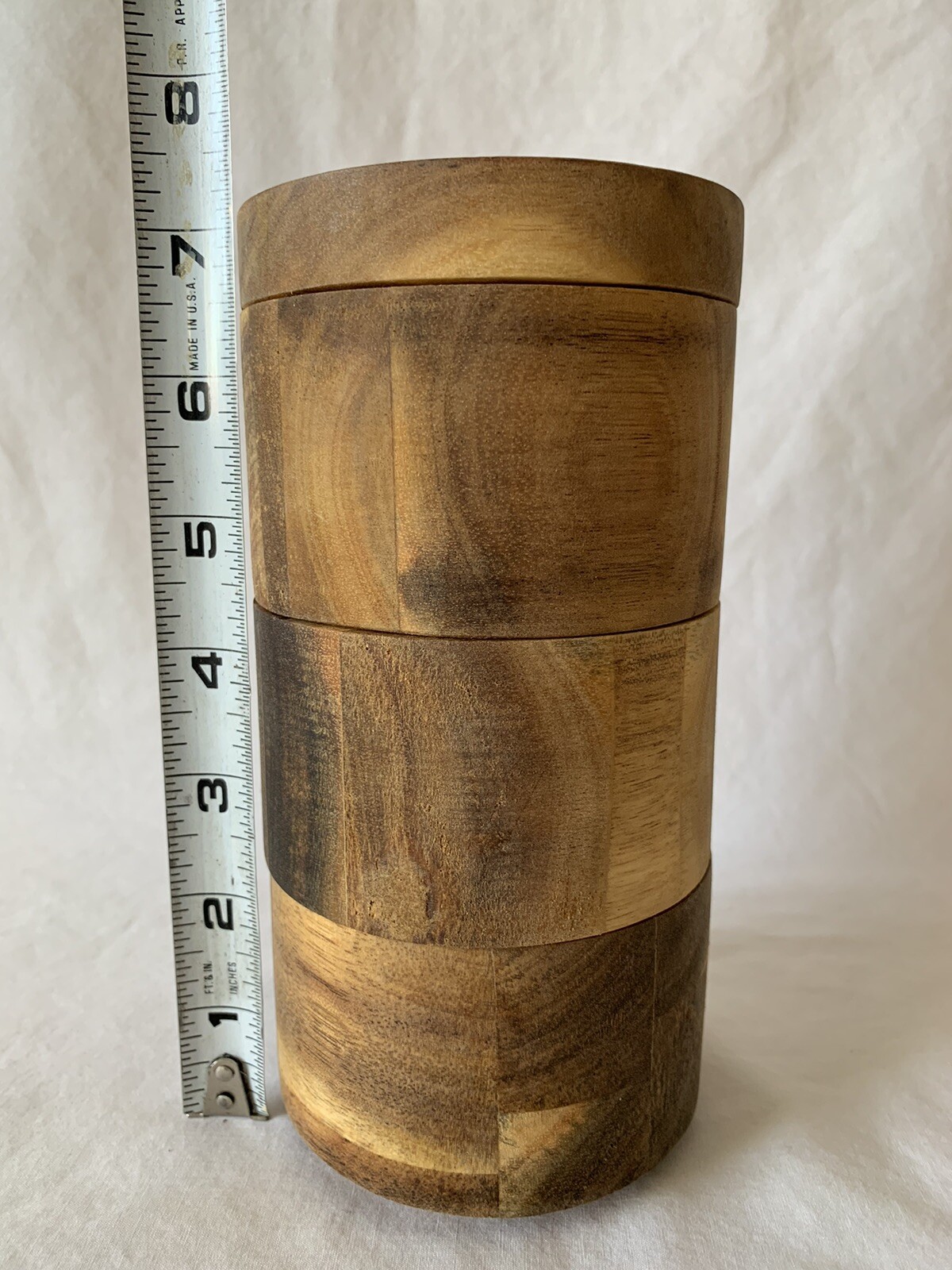 Rachel Ray Wood Stacking Salt Cellar Set Includes 3 Pieces Herbs Spices ...