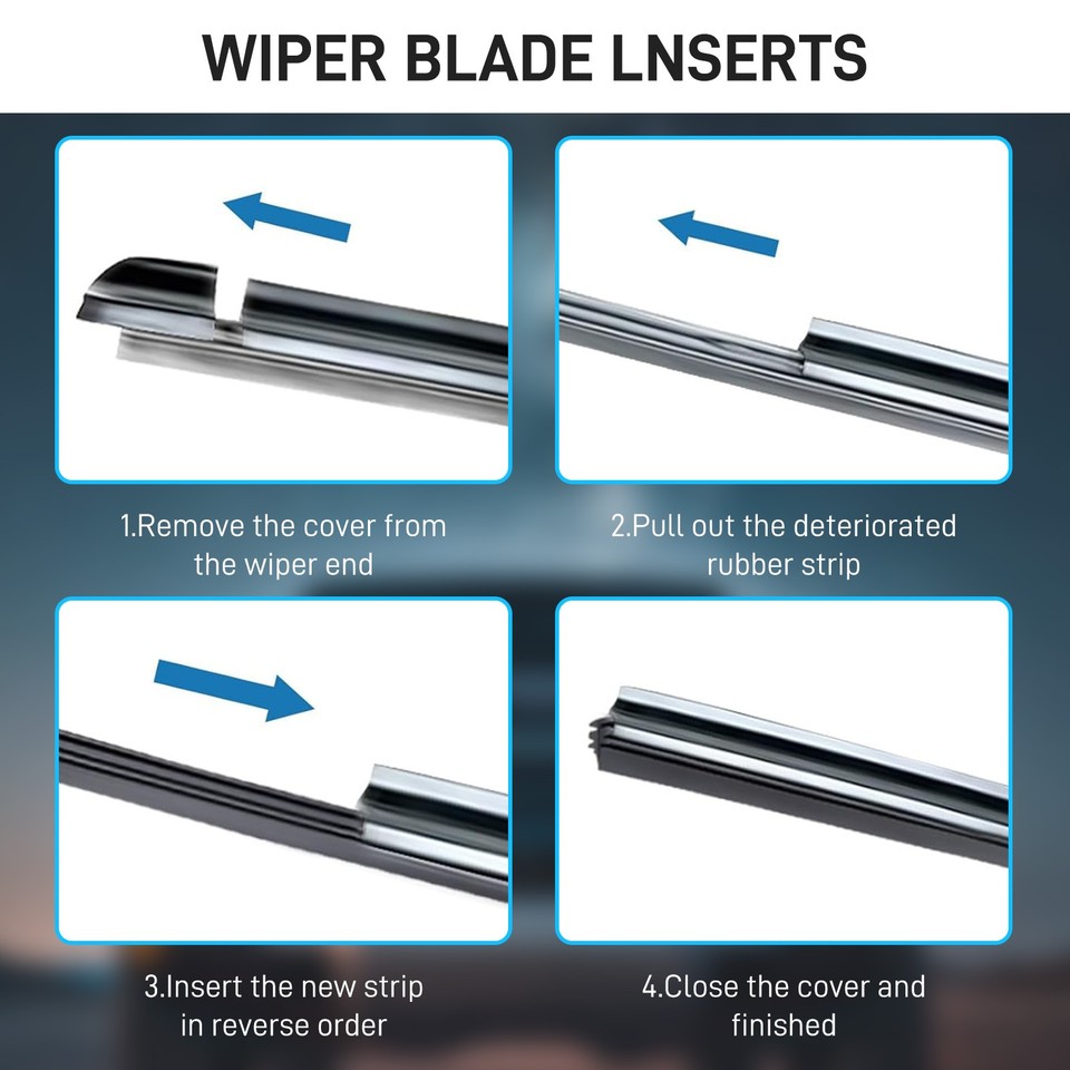 1 Pair Car Wiper Blade rubber Replacement Strip For Volvo S60 V60 19-23 ...