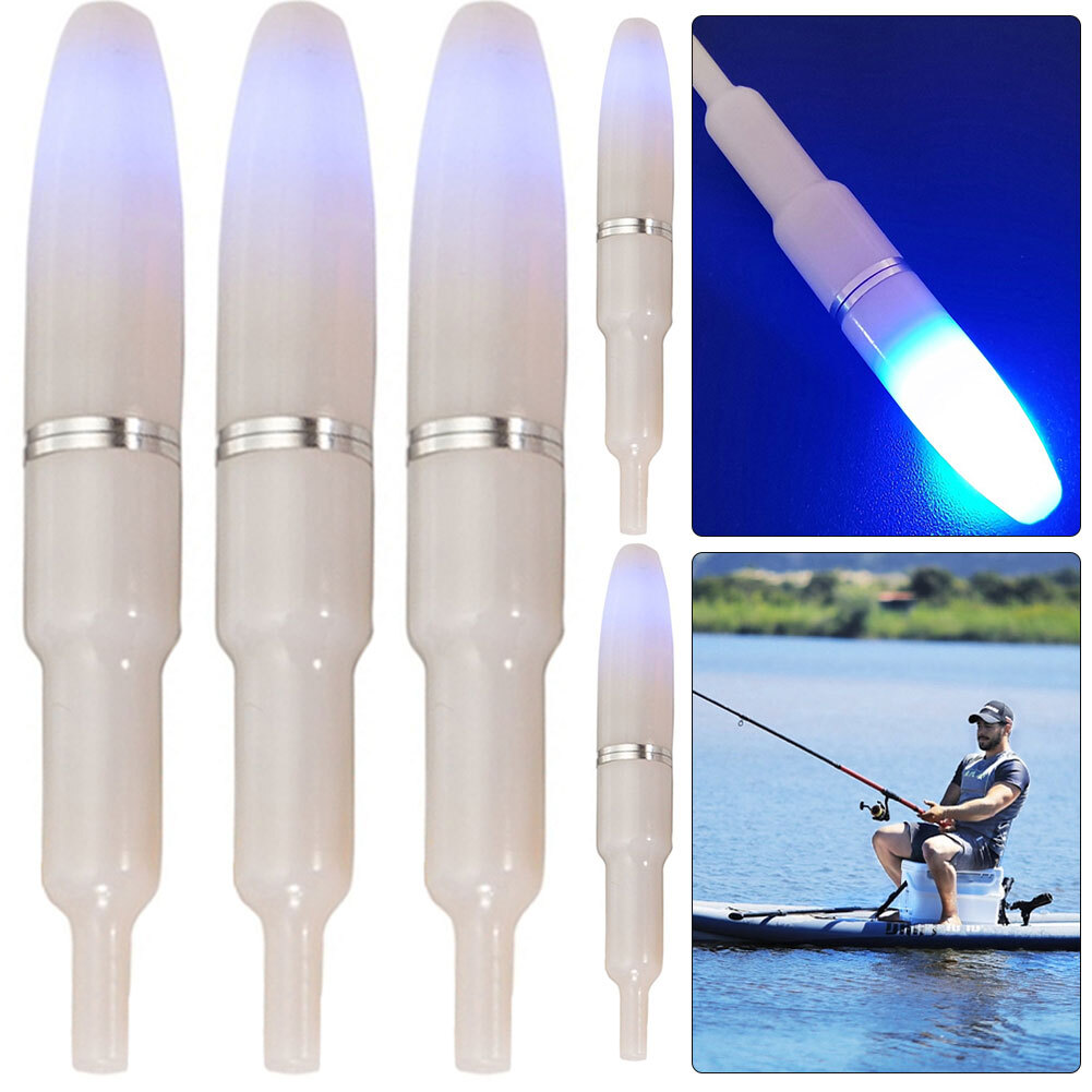 5Pcs LED Float Electric Fishing Rod Luminous Stick Light Fishing Tackle ...