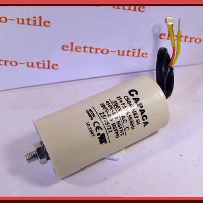 Condensatore 25 microfarad motore elettrico elettropompa - Motor ...