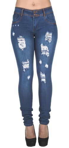 Colombian Design, Butt Lift, Ripped, Destroyed Skinny Jeans | eBay