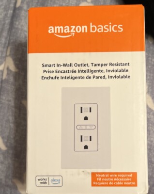 (QTY 1) Amazon Basics Smart In-Wall Outlet Works With Alexa Wifi *FAST ...