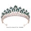 55 Styles Green Crystal Queen Princess Tiara Crown Wedding Prom Queen ...