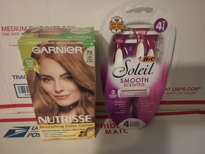 Garnier Nutrisse Haircolor 72 Dark Beige Blonde & Bic Soleil Smooth ...
