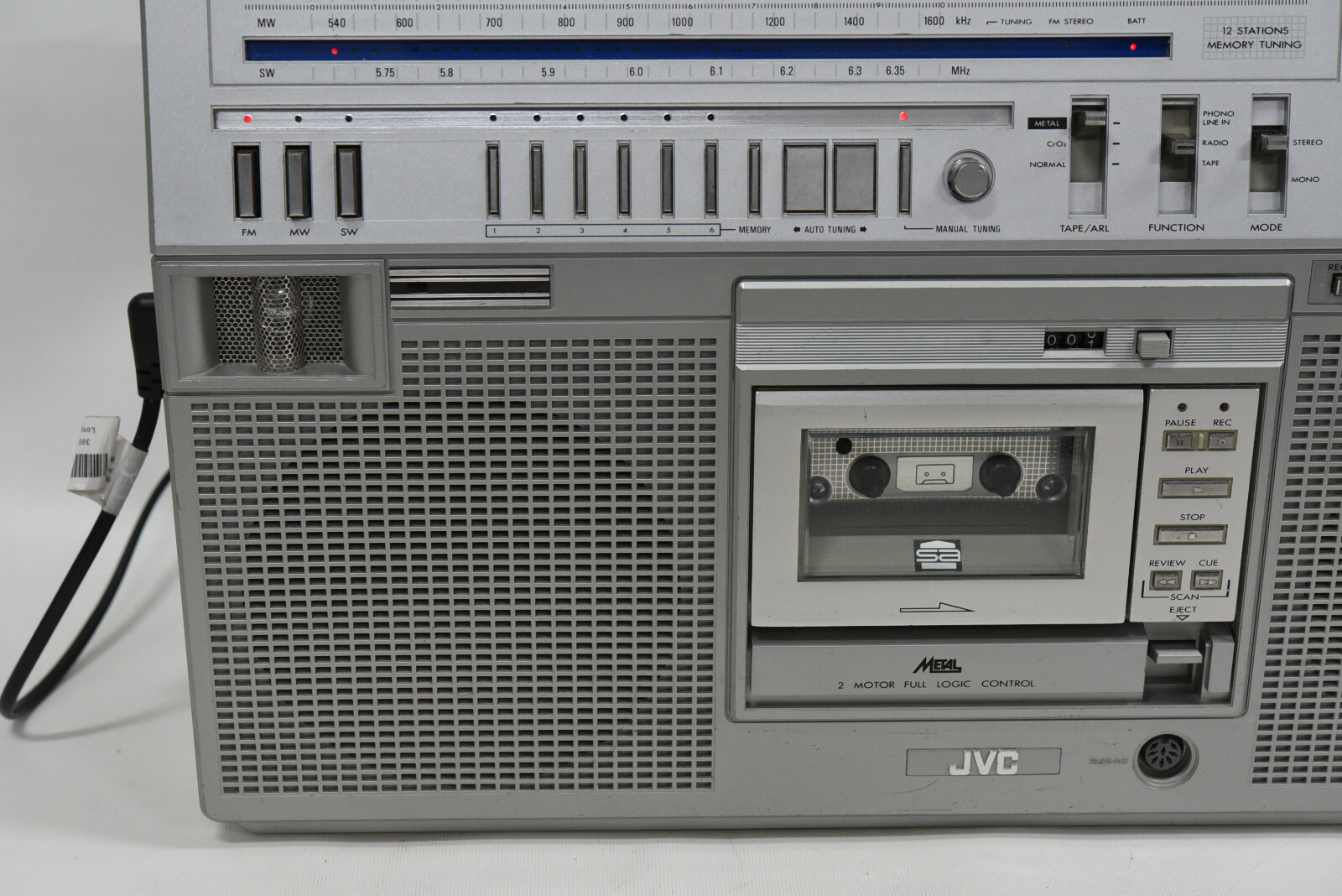 JVC RC-M80RH BOOMBOX GHETTOBLASTER Portable Stereo - Phone Input - RC ...