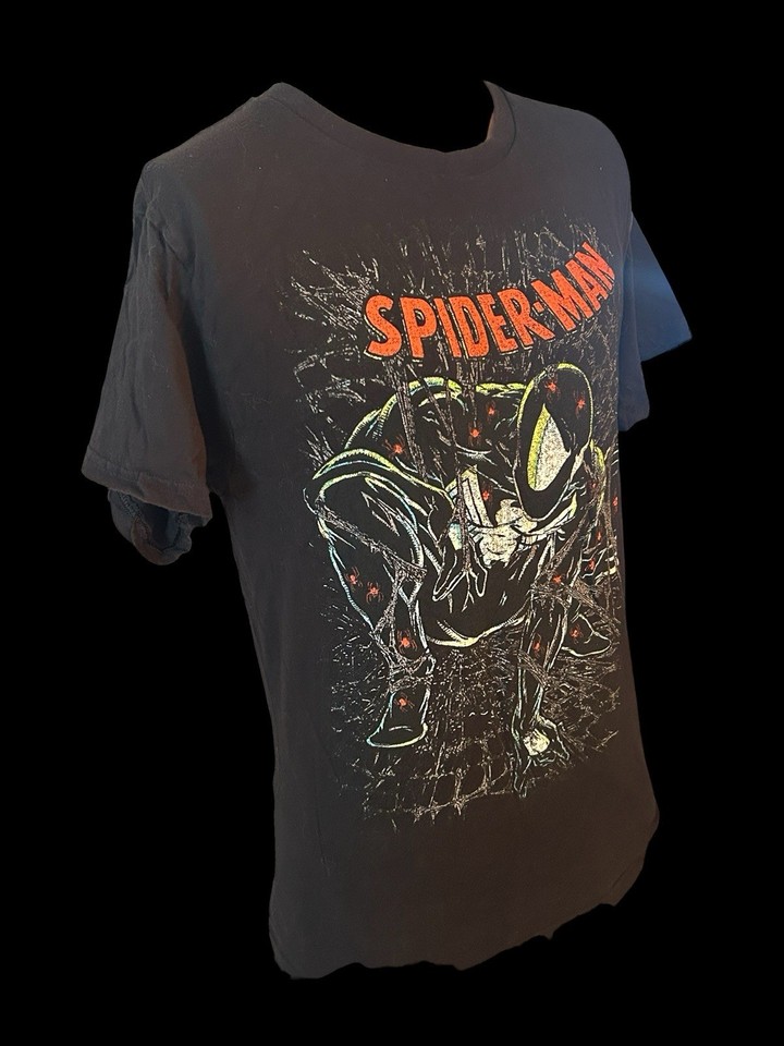 Spider-Man Symbiote Black Suit Comic Graphic Men’s Medium T-Shirt | eBay