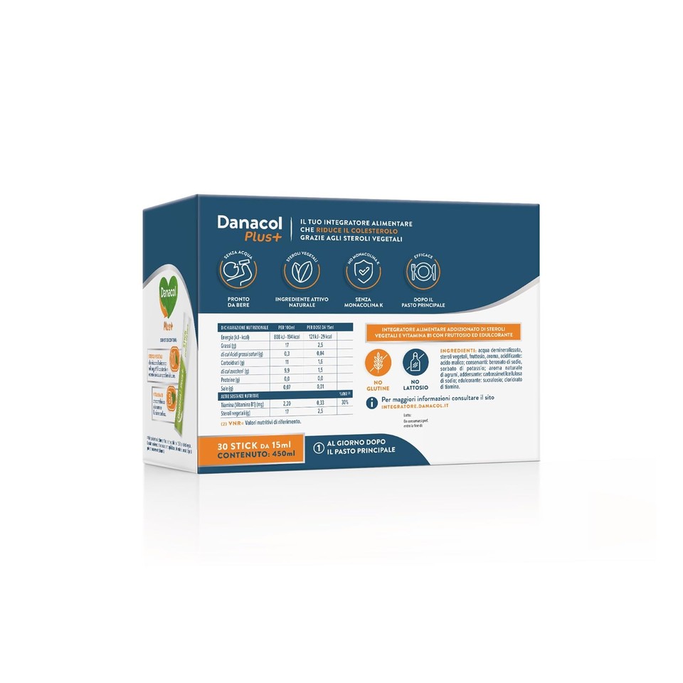 DANACOL Plus + Integratore Alimentare, Riduce il Colesterolo grazie ...