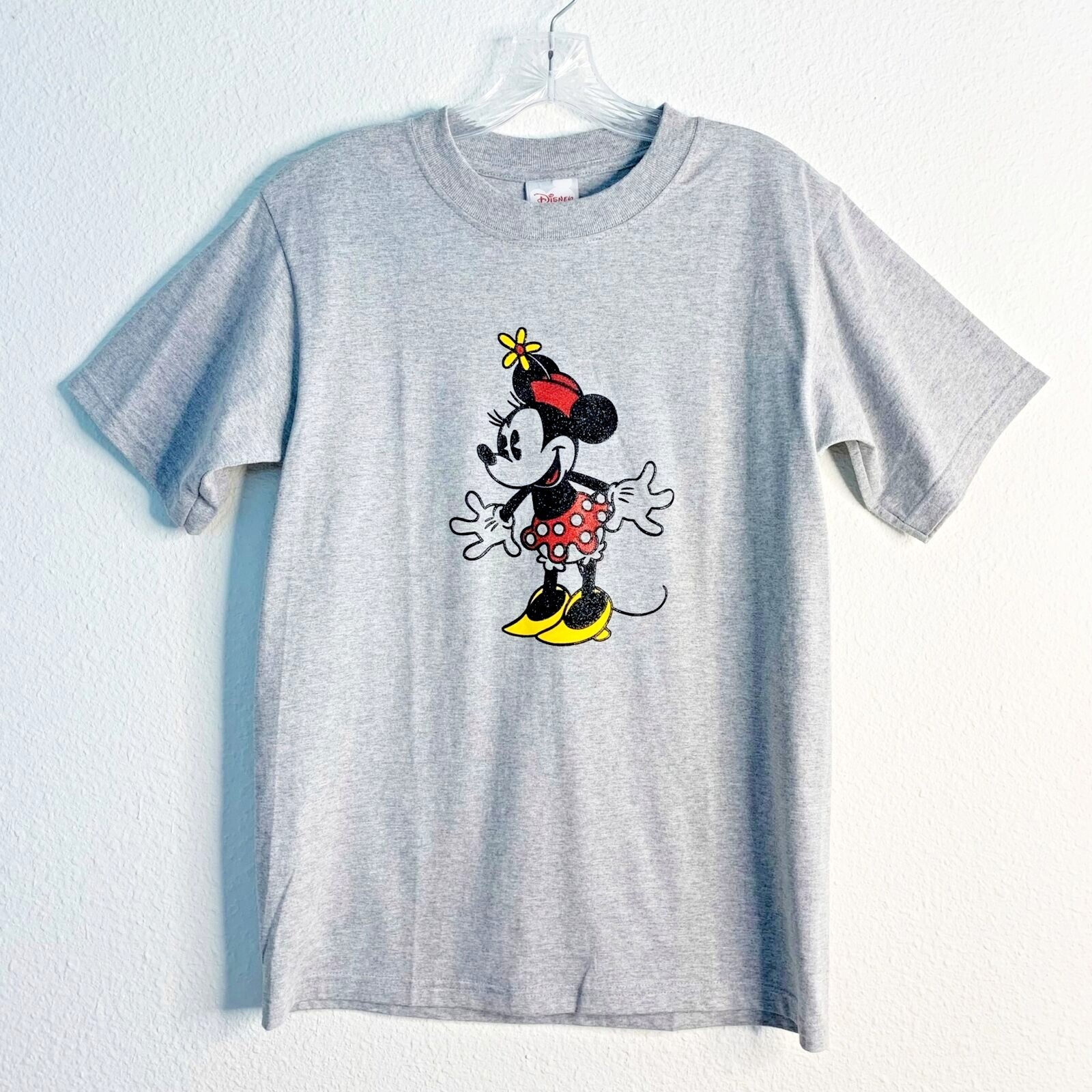Vintage New Y2K Disney Minnie Mouse Glitter Gray T-Sh… - Gem